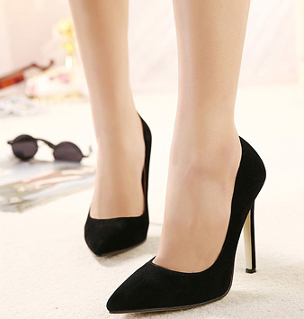 Black Pointed Toe High Heels on Luulla